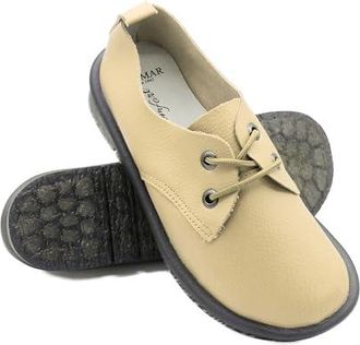 Zerimar Chaussures &agrave; Lacets pour Femme - Mod&egrave;le &eacute;l&eacute;gant et Confortable - Style raffin&eacute; et Grand Confort - Beige, Pointure 39
