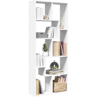 vidaXL vidaXL Raumteiler-B&uuml;cherregal Wei&szlig; 67x25x161,5 cm Holzwerkstoff