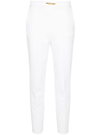 Elisabetta Franchi pantalon &agrave; coupe fusel&eacute;e - Blanc