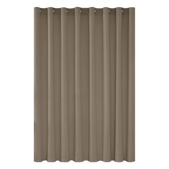 Deconovo Vorh&auml;nge Verdunklungsgardine &Ouml;sen Thermovorhang Blickdicht Schlafzimmer Wohnzimmer, 242x254 cm(H&ouml;hexBreite), Taupe, 1 St&uuml;ck