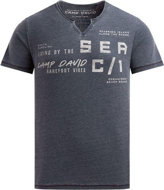 Camp David Rundhalsshirt mit Baumwolle