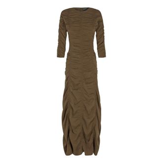 Cortana Martha- gerafftes Haselnusskleid - - Dresses - Damen - Braun - XS