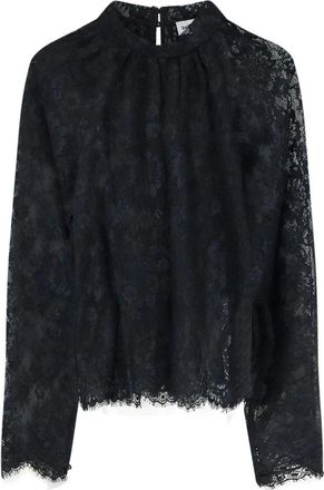 Self Portrait Femme, Blouses et Chemises, Noir, Taille: 42 FR Pf26 Lace Blouse