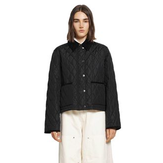 Burberry Cropped Quilted Nylon Jacket