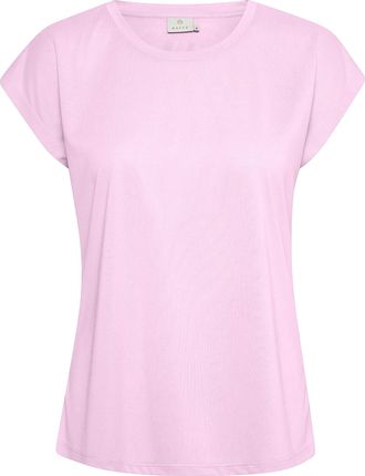 Kaffe T-Shirt KAlise Damen T-Shirt Kurzarm Basic Rundhals Einfarbiges Top M, Pink Frosting M