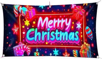 Generic Weihnachtsabdeckung F&uuml;r Garagentor - 3D Visuelle Hintergrund Dekoration,Feiertage Abdeckungen F&uuml;r Garagentor, Feiertage Drinnen Und Drau&szlig;en Haus Winte