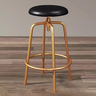 Generic Verstellbarer Barhocker aus PU-Leder mit Fu&szlig;st&uuml;tze, drehbarer Pub-Stuhl f&uuml;r K&uuml;che und Zuhause, modernes M&ouml;belst&uuml;ck ohne R&uuml;ckenlehne