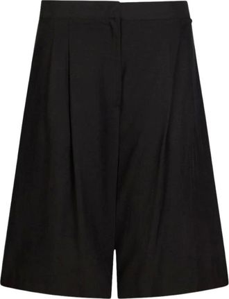 Liu Jo Femme, Shorts, Noir, Taille: 38 FR Linen Blend Bermuda Shorts