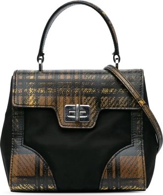 Prada Hobo Bags - Tartan Saffiano Trimmed Tessuto Satchel - Gr. unisize - in Bunt - für Damen