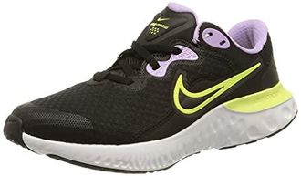 Nike Nike Renew Run 2 (GS), Chaussures de Football Unisexe - Enfants, Black Lt Lemon Twist Lilac White, 37.5 EU