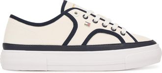 Tommy Hilfiger Sneakers aus Stoff Tommy Hilfiger Platform Vulc Piping FW0FW09394 Wei&szlig;