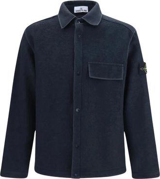 Stone Island Wollmischungs-Overshirt - - Jackets - Herren - Blau - L