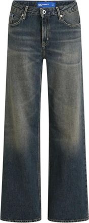 Karl Lagerfeld Femme, Jeans, Bleu, Taille: W28 L30 Jean Relaxed Taille Moyenne
