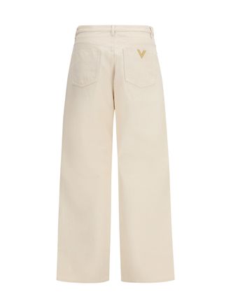 Valentino Mens Denim Pants Avorio Cotton Jean