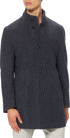 Bugatti Herren Mantel klassischer Wollmantel mit Stehkragen in einer komfortablen Passform