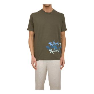Paul & Shark Gr&uuml;nes Baumwoll-T-Shirt - - Tops - Herren - Gr&uuml;n - M