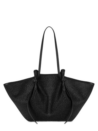 Yuzefi Womens Shoulder Bag Mochi Black Polyamide Cotton