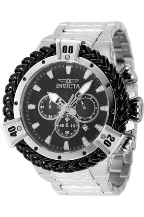 Invicta Bolt 48160 Herrenuhr - Quarzwerk - Edelstahl mit schwarzem Zifferblatt - 54 mm