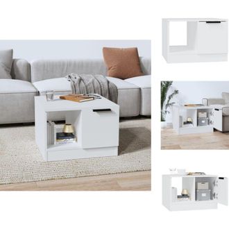 vidaXL Couchtisch Wei&szlig; 50x50x36 cm Holzwerkstoff - Couchtisch - Wohnzimmerstil - Wei&szlig;er Tisch - Holzwerkstoff M&ouml;bel - Sideboard