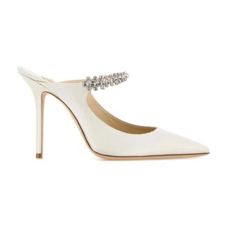 Jimmy Choo London Femme, Chaussures, Blanc, Taille: 38 1/2 EU Bing 100 Mules
