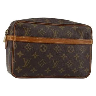 Louis Vuitton Pochette en toile Pre-owned - Femme - Pre-owned - Brun - Taille: ONE Size