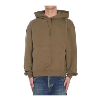Saint Laurent Baumwoll-Hoodie mit gesticktem Logo - - Sweatshirts & Hoodies - Herren - Gr&uuml;n - M