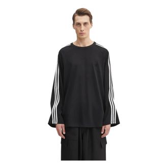 Yohji Yamamoto Long Sleeve Tee 3-Stripes - - Tops - Herren - Schwarzk - XS