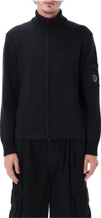 C.P. Company C.p. Company, Homme, Pulls, Bleu, Taille: L Cardigan en maille de coton compact