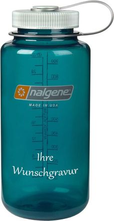 Nalgene Trinkflasche Weithals - 1 L (Türkis, mit Namensgravur, 1 Liter)