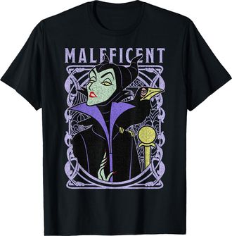 Disney Sleeping Beauty Maleficent Old School Poster T-Shirt