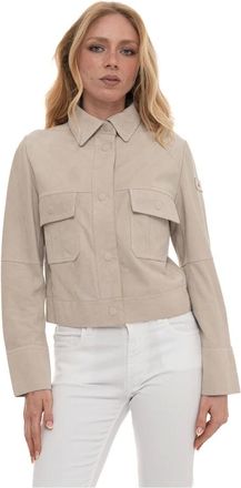 Peuterey Femme, Vestes, Beige, Taille: 42 FR ERA Suede 02 Short Jacket