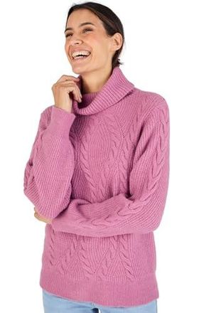 Damart Pull col roul&eacute; torsad&eacute; Thermolactyl Femme Violet Taille 42/44