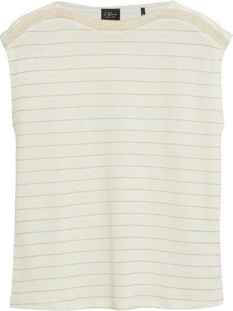 s.Oliver Kurzarmshirt T-Shirt Semitransparentes T-Shirt mit Glitzergarn