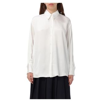 Fabiana Filippi Drop-Shoulder Satin Hemd im Elongated-Stil - - Blouses & Shirts - Damen - Wei&szlig; - S