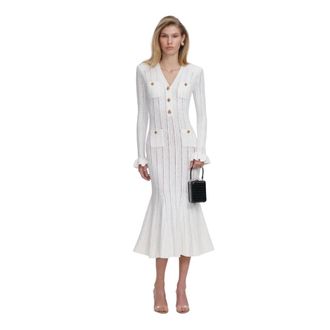 Self Portrait Femme, Robes, Blanc, Taille: 38 FR Long Dress