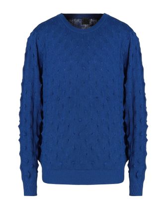 8 by YOOX ORGANIC COTTON 3D EFFECT KNIT CREWNECK