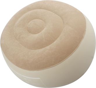 Angoily Aufblasbarer Flockierter Reise fußhocker Tragbarer Leichter Sitzpuff für Flugzeug Zug Outdoor Faltbarer Lazy Stool zur Entlastung von Füßen und Beinen