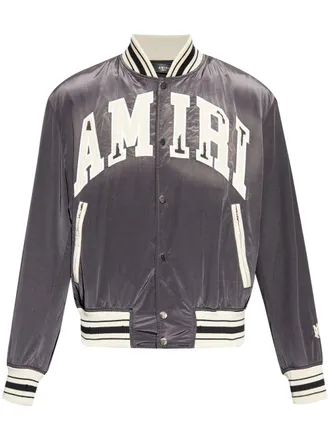 Amiri Bomberjacke mit Logo-Stickerei - Grau