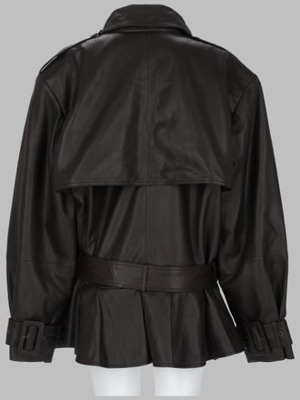 Rotate Lamb Leather Biker Jacket - Brown