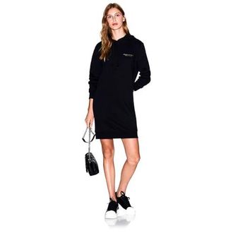 A|X Armani Exchange Milano-New York Side Logo Loged Drawstrings Robe, Noir/dor&eacute;, M Femme