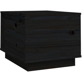 vidaXL Vidaxl - Table basse Noir 40x50x35 cm Bois massif de pin