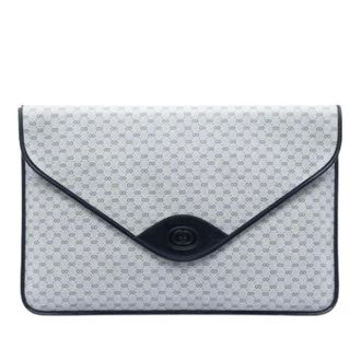 Gucci Sac pochette en toile enduite Pre-owned - Femme - Pre-owned - Gris - Taille: ONE Size
