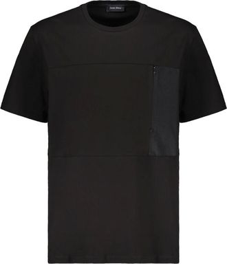 Herno Homme, Tops, Noir, Taille: 2XL T-shirt avec poche d&eacute;contract&eacute;e &eacute;l&eacute;gante