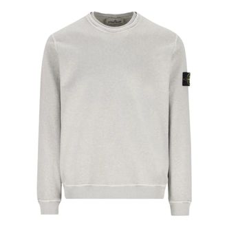 Stone Island Homme, Sweatshirts et sweats &agrave; capuche, Gris, Taille: M Malfil&eacute; Fleece Old Effect SweaT-shirt