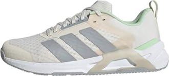 adidas Womens Chaussure de Training Dropset Control, Chalk White/Halo Silver/Lime Burst, 38