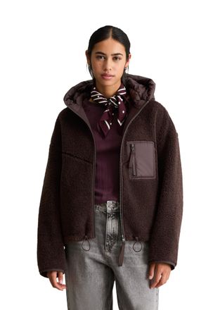 Marc O'Polo Denim Outdoorjacke MARC OPOLO DENIM mit soft wattierter Kapuze, Damen, Gr. L, braun (espresso braun), Obermaterial: 100% Polyester. Futter: 100% Polyester, 