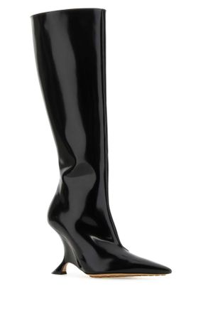 Bottega Veneta Womens Black Leather Rocket Boots Stivali