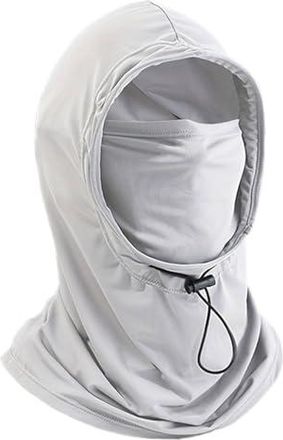 Generic Masque de protection solaire UPF 50+, masque de protection solaire respirant, cache-cou, pour voyage, cyclisme, sport, escalade unisexe, gris clair