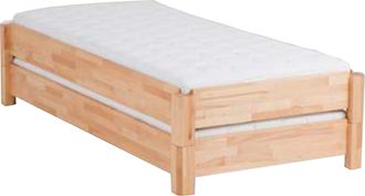 Dico Copenhagen 2er Stapelbett Massivholz mit Rollrost Größe 90x200 cm 01 Kernbuche geölt