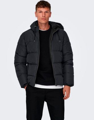 Only & Sons Steppjacke ONSMARLON LIFE HOOD PUFFER JACKET OTW VD